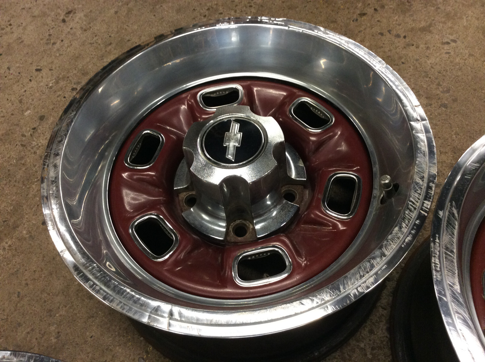 Set of 4 Original Camaro Nova 14X7 Rally Wheels Rims w/ Trim K-1-8-4-20 ...