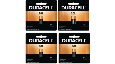 4 x 28L Duracell 6V Lithium Batteries (L544, PX28L, 2CR11108, Photo ...
