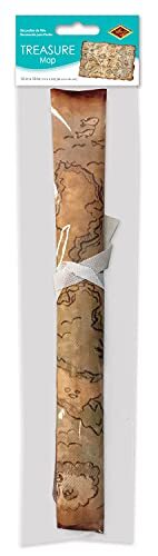 Plastic Treasure Map Party Accessory (1 Pirate Plastic Treasure Map - 1 ...