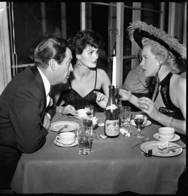 Robert Taylor Ursula Theiss Candid Original 2.25 x 2.25 B/W Camera ...