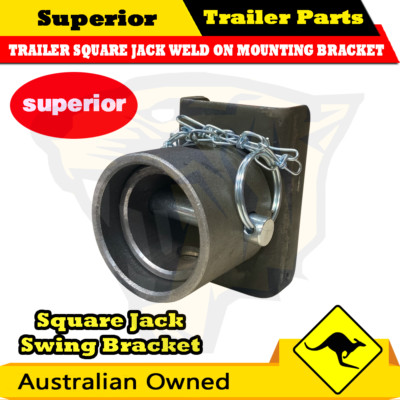 1 x Trailer Caravan Canopy Jack Stand Weld on Mount Bracket suit 65mm ...