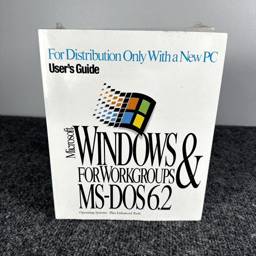 Vintage Microsoft Windows Workgroups & MS-DOS 6.2 PC User's Guide COA ...