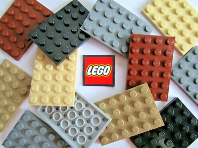 LEGO PLATES 4x6 (Packs of 2) Design 3032 - Select Colour - FREE POSTAGE ...