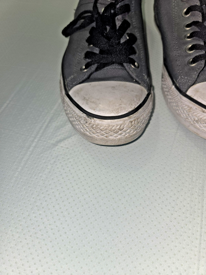 Converse All Star Charcoal Gray Men's Size 11 Black Leather Tongue | eBay