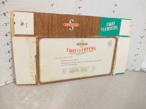 SWANSON 1960s FRIED CHICKEN 2 1/2 fryers TV dinner vintage frozen food ...