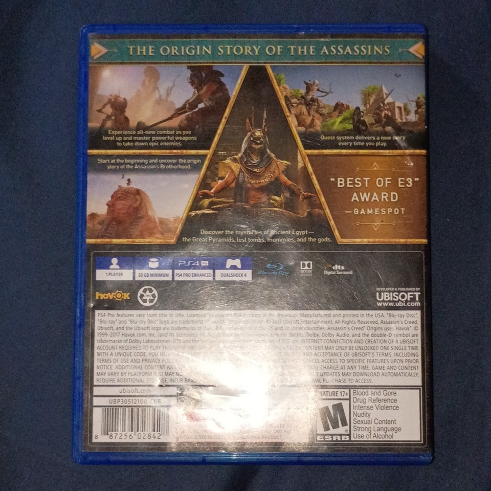 Ubisoft Assassin's Creed Origins PS4 Bonus Pre-Order Mission PS4 Pro ...