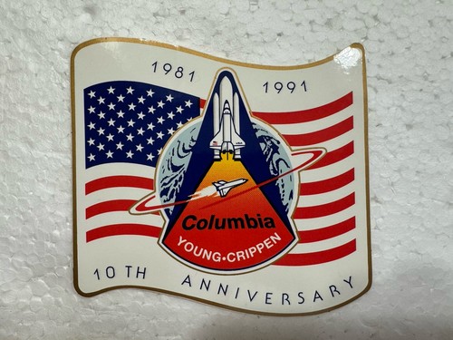 Vintage NASA Space Shuttle Sticker - 1991 10th Anniversary Columbia | eBay