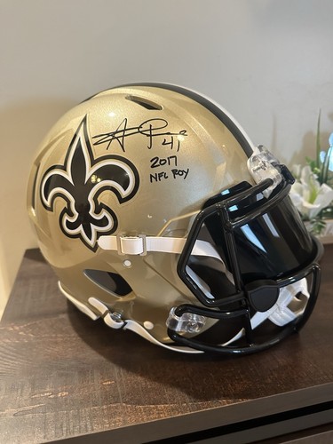 Authentic Full Size Saints Helmet, Alvin Kamara Signature. Has Becket ...