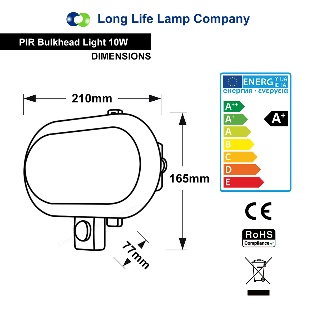 10W LED BULKHEAD Light Outdoor Wall Light Security Forecourt Light | eBay