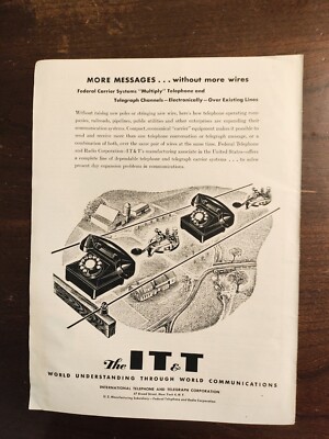 International Telephone And Telegraph Corporation Vintage Magazine AD ...