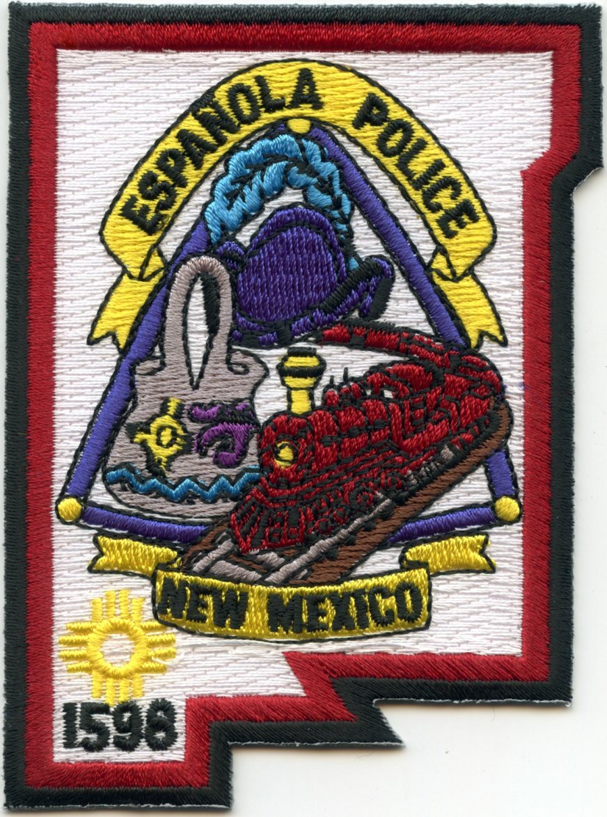 ESPANOLA NEW MEXICO NM State Shape Shaped POLICE PATCH | eBay
