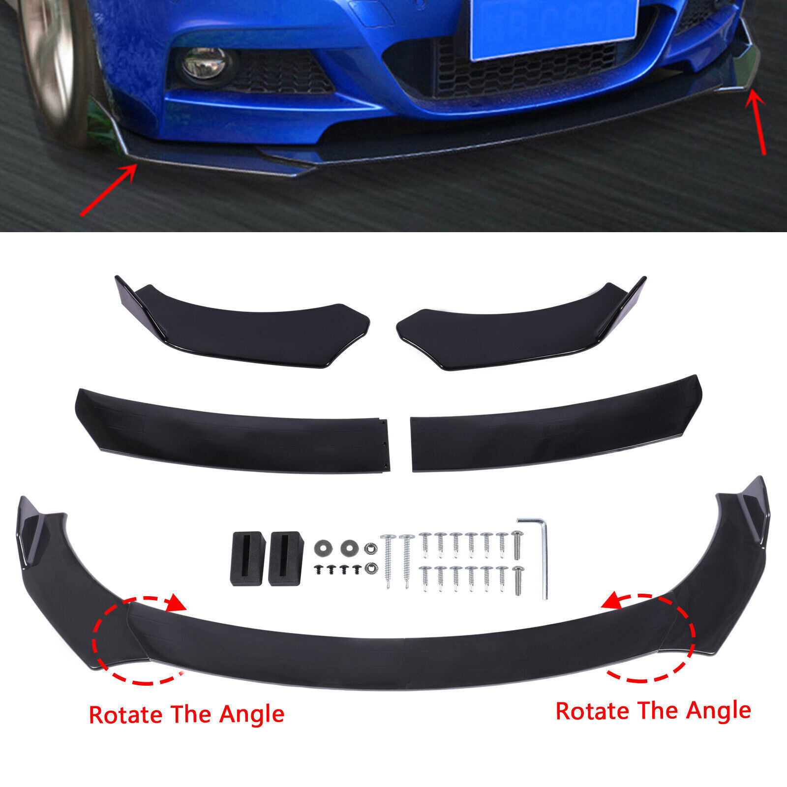 For Toyota 86 GTS Front Bumper Lip Chin Spoiler Splitter Body Kit+Side ...