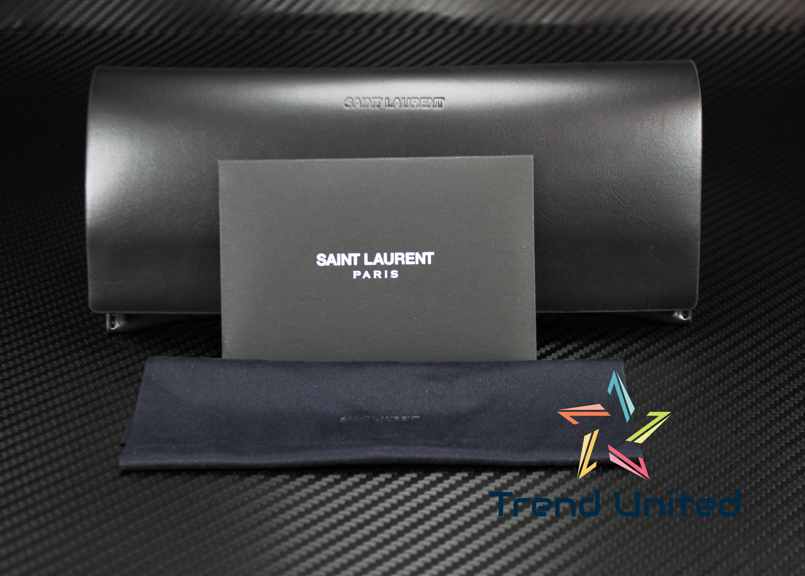 SAINT LAURENT SL M94 001 Cat Eye Acetate Black Grey 53 mm Women's ...