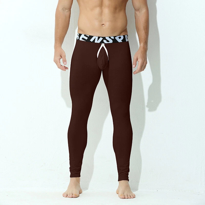 Sexy Mens Open Pouch Thermal Trousers Long Johns Underwear Baselayer ...