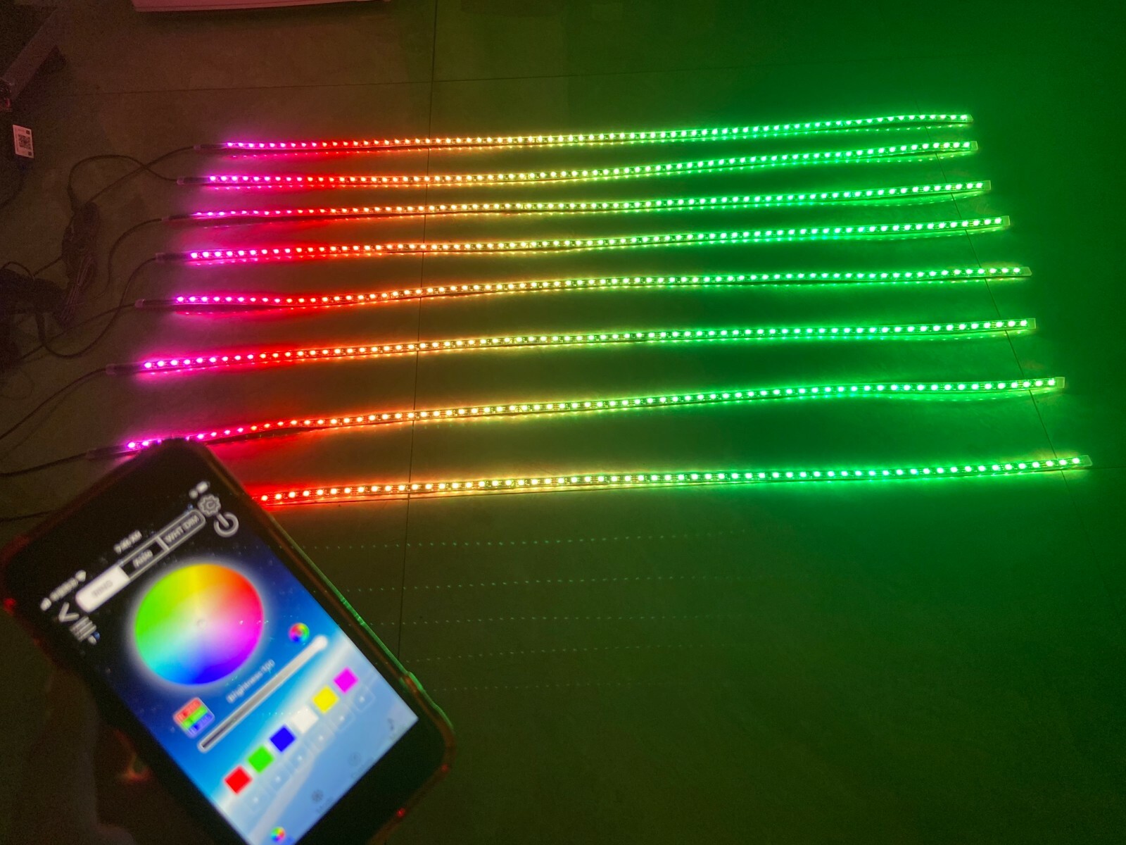 APP+Remote 8PCS 2FT IP68 Polaris Slingshot Decoration Lights Chasing ...