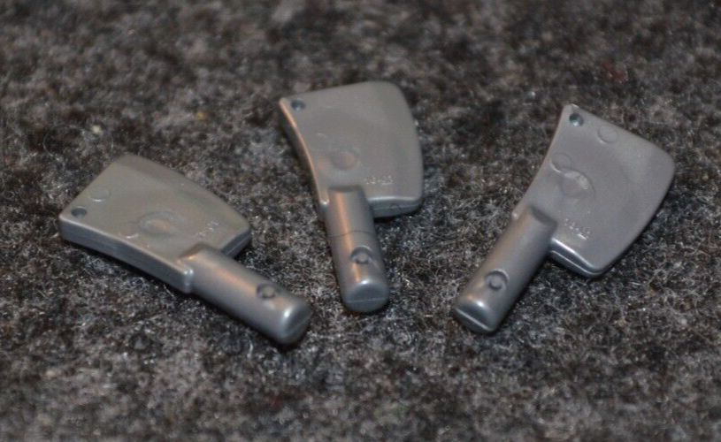 (3) Light Medium Silver Meat Cleaver ( Minifigure Accessories ) ~ New ...