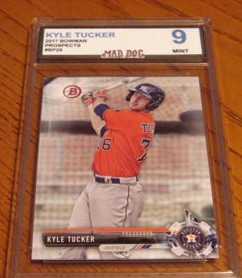 KYLE TUCKER Rookie****2017 BOWMAN Prospect---MINT 9****ASTROS---Mad Dog ...
