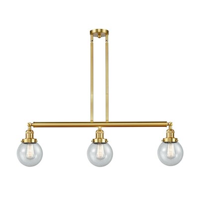 Innovations 204-6-LED Beacon 3 Light Island, S Gold/Seedy - 213-SG-G204 ...