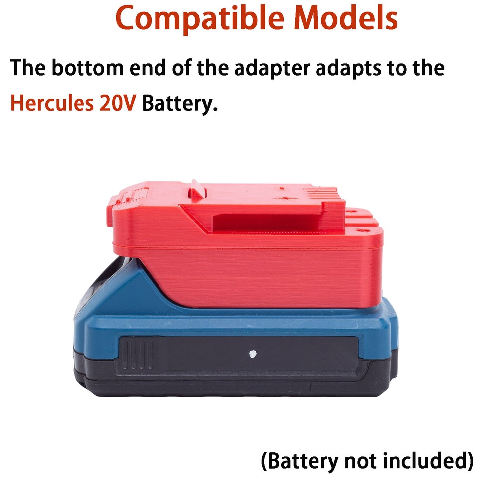 Adapter For Hercules 20V Lithium Battery to Fits Bauer 20V Cordless ...