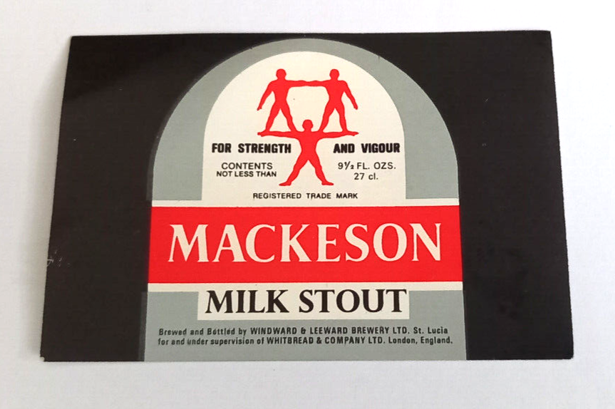 Whitbread - Mackeson Milk Stout - 27 cl - St Lucia - Vintage Beer Label ...