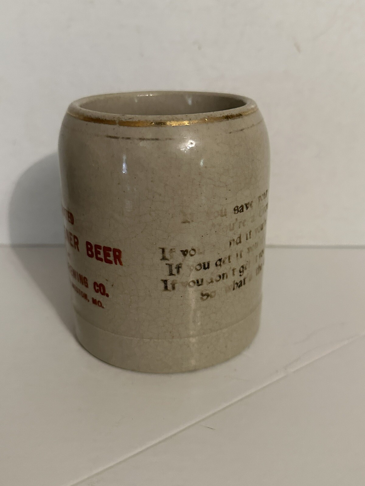 Vintage Prosit Beer Stein Mug St Louis MO W. H. Ahter | eBay