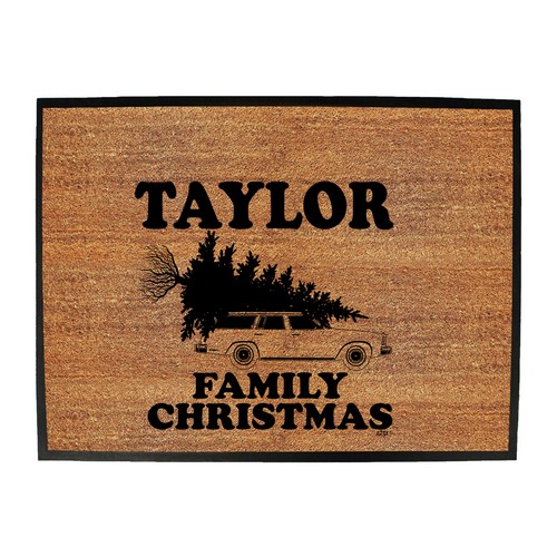 Family Christmas Taylor - Shed Bar Man Cave Novelty Funny Gift Door Mat ...