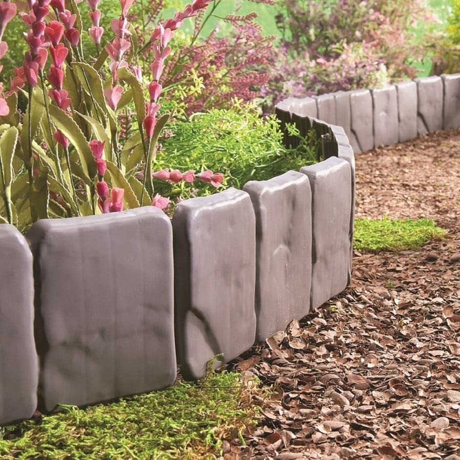 Faux Stone Edging With Stakes Faux Stone Edging | Wayfair