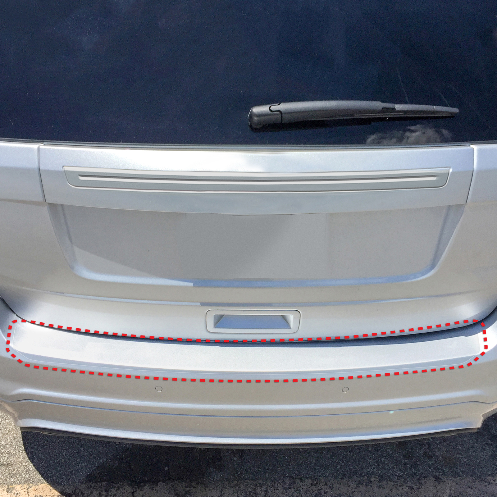 2011-2014 Ford Edge 1pc Rear Bumper PPF Applique Scratch Scuff Guard ...