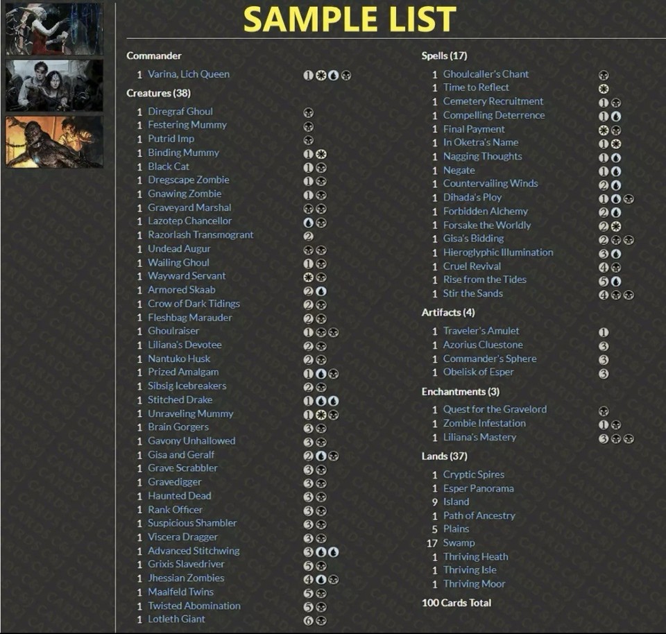 Random Commander Deck MTG EDH Magic The Gathering 100 Cards No Proxies ...