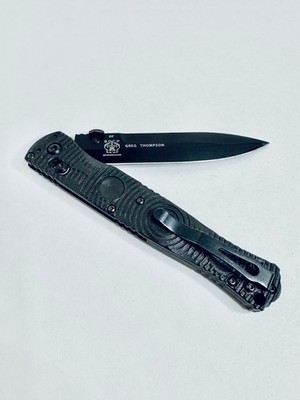 Benchmade SOCP Folding Knife 4.47" D2 Cerakote Blade, CF-Elite Handles ...