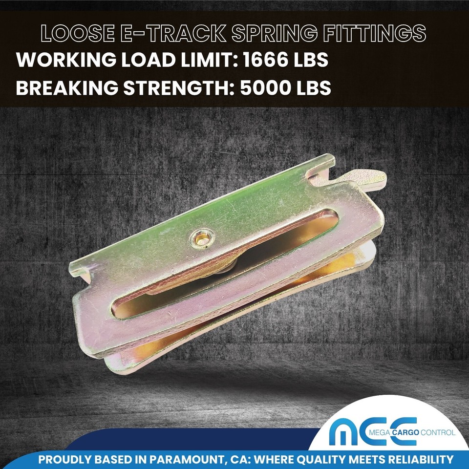 20 Pcs Loose E-Track Spring Fitting for Custom Tie Down Strap Cargo Net ...