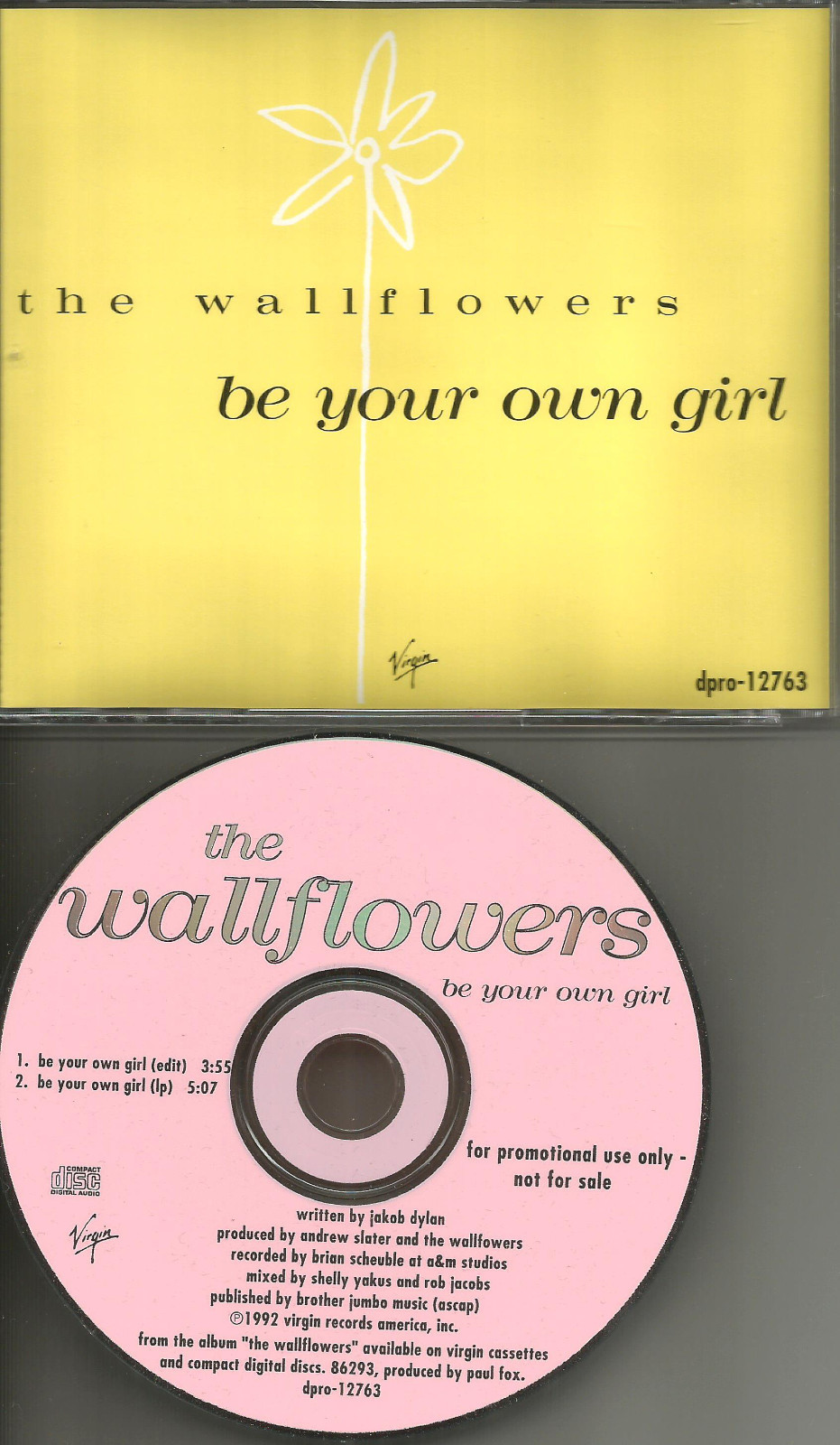 JAKOB DYLAN WALLFLOWERS Be your own girl w/ RARE EDIT PROMO CD Single ...