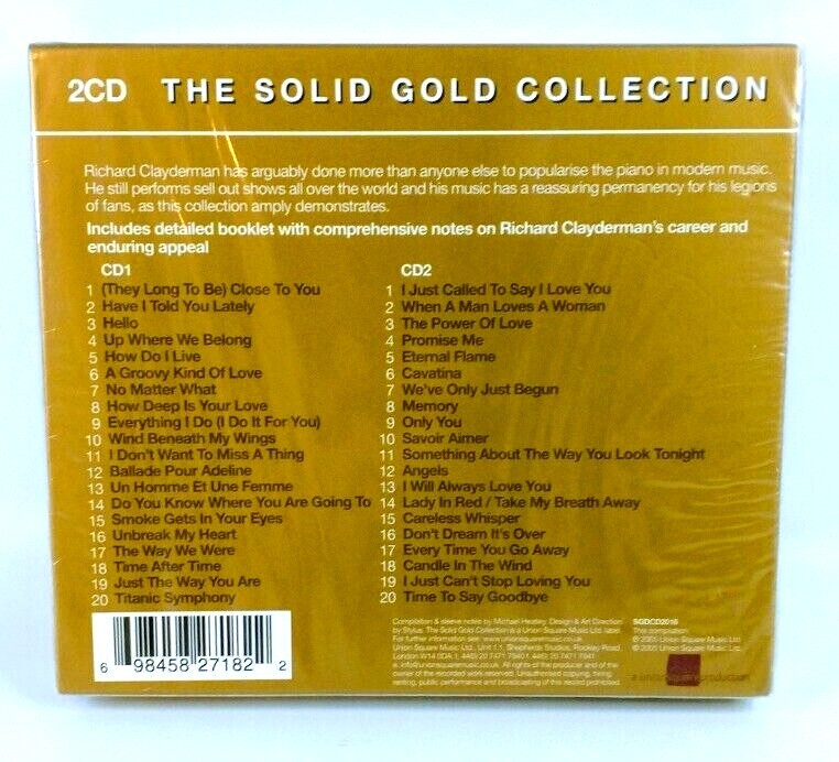 Clayderman, Richard - The Solid Gold Collection (2 CD Set) Brand New ...
