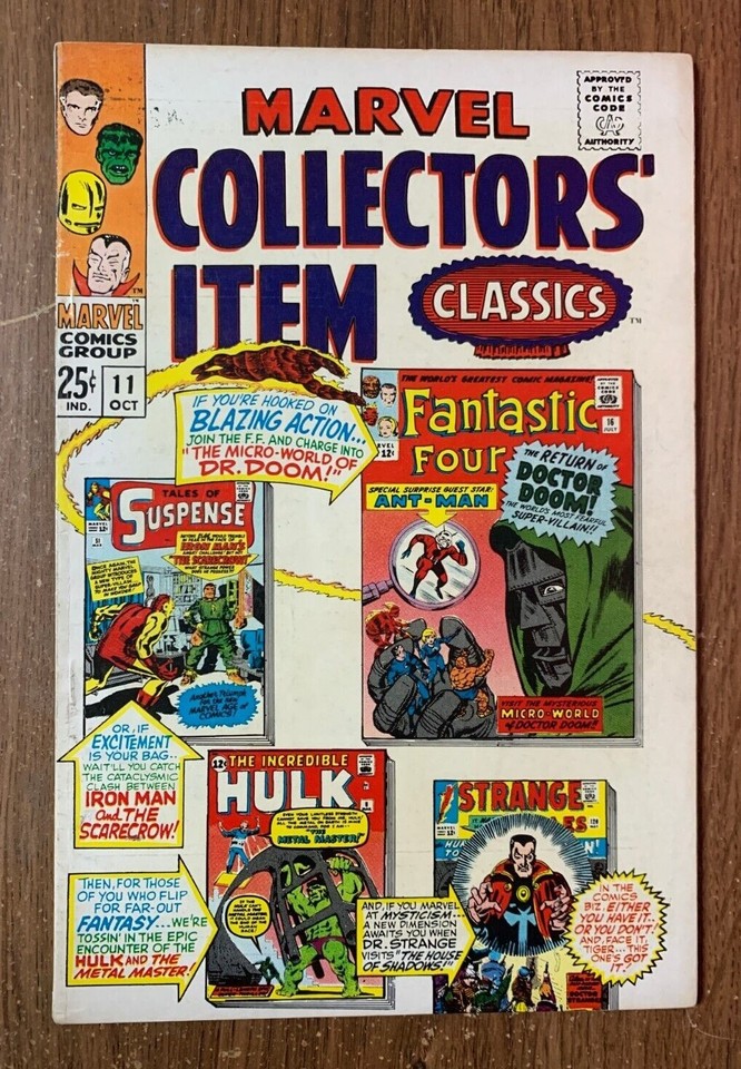 Marvel Comics Group Marvel Collectors' Item Classics Comics Each Sold ...