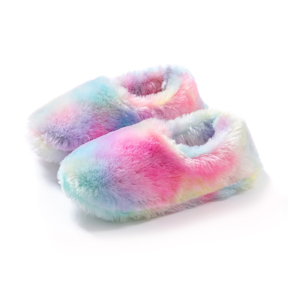 Fuzzy Winter Indoor Slippers for Women, Plush Warm Moccasin Slippers ...