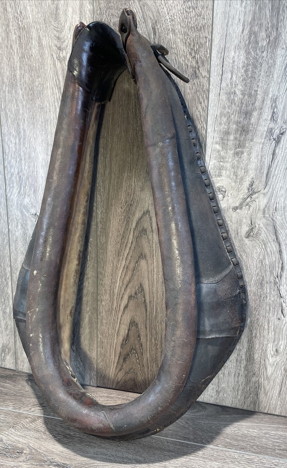 Vintage Leather Horse Mule OX Collar Harness Yoke Decor Western 19in ...