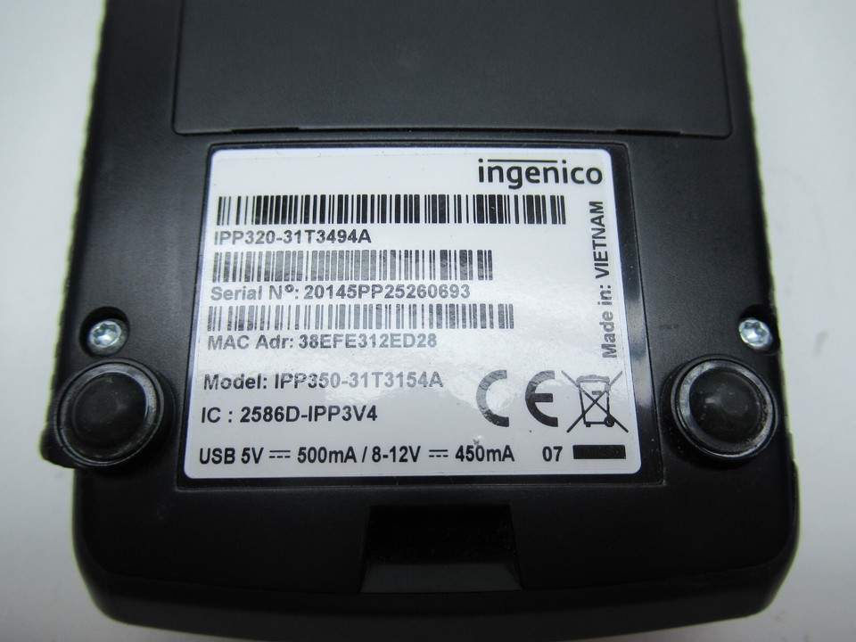 Ingenico iPP320 Credit Card Swipe & Chip Reader Scanner Terminal IPP350 ...
