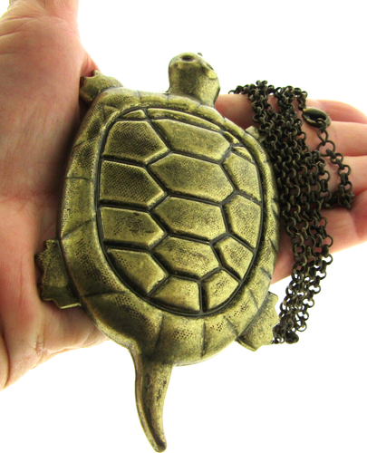 Sea Turtle Tortoise Pendant Necklace Bronze XL 4*31 | eBay
