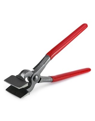 QWORK Flat Pliers Leather Press Pliers, Edge Adjustment Red, Silver | eBay