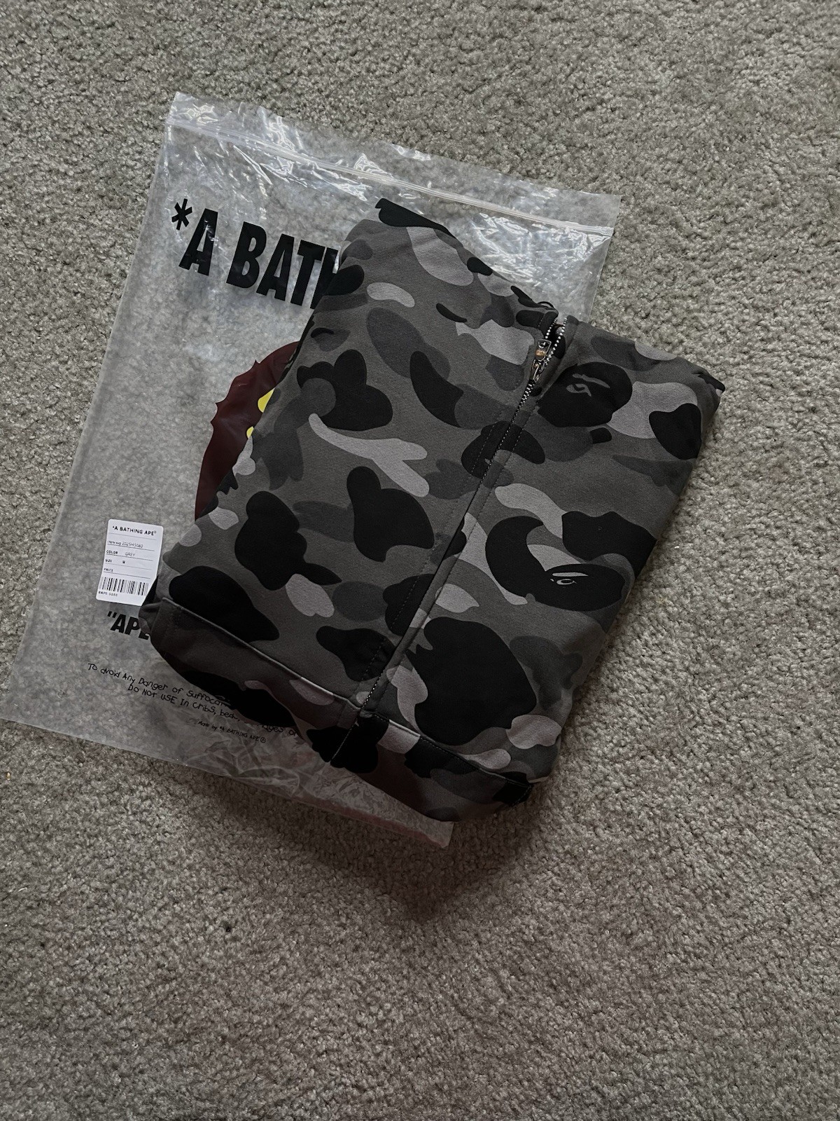 BAPE Color Camo Shark Full Zip Hoodie Black/Green Cammo Large | eBay