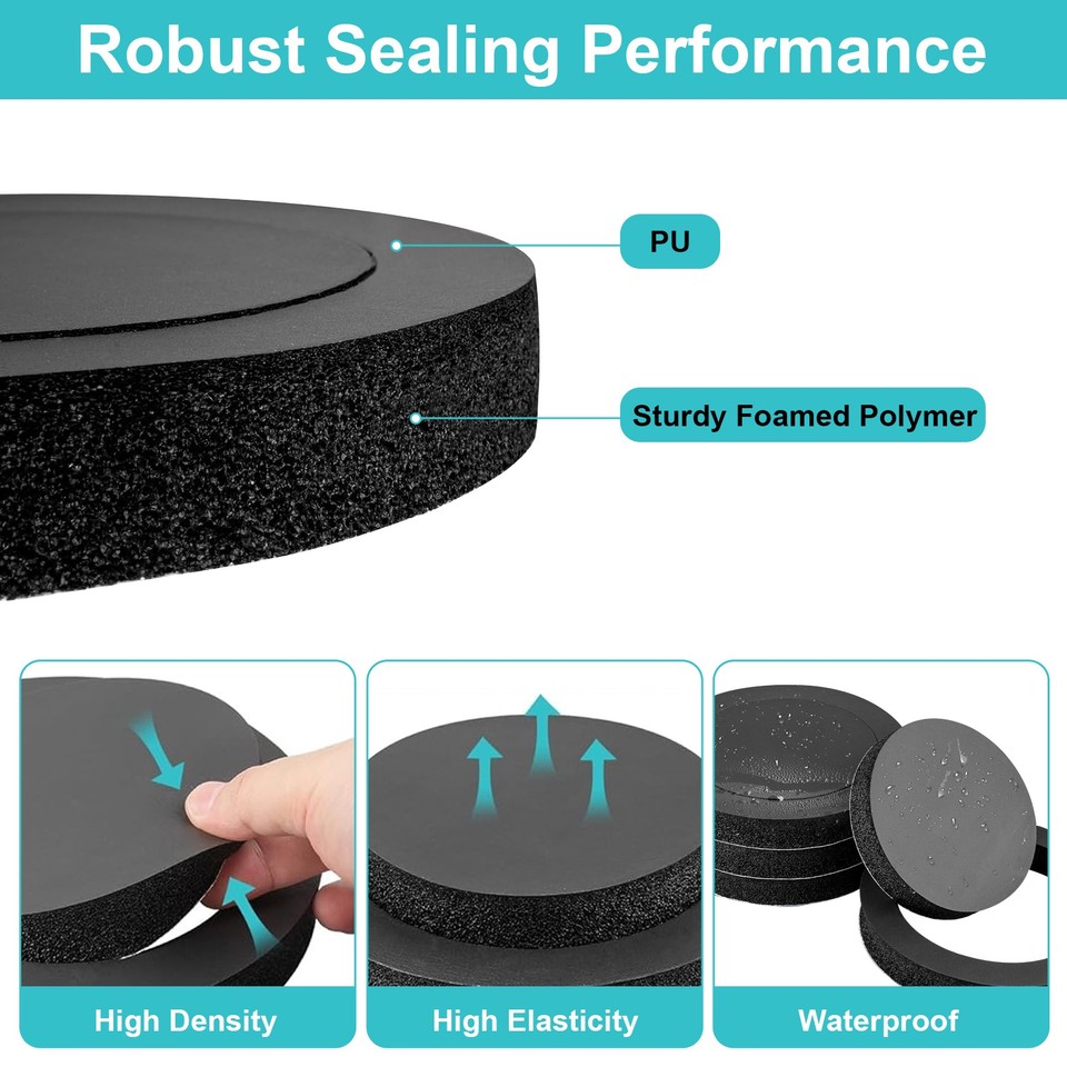 4PCS 6-7" Car Door Audio Speaker Foam Gaskets Bass Sound Insulation ...