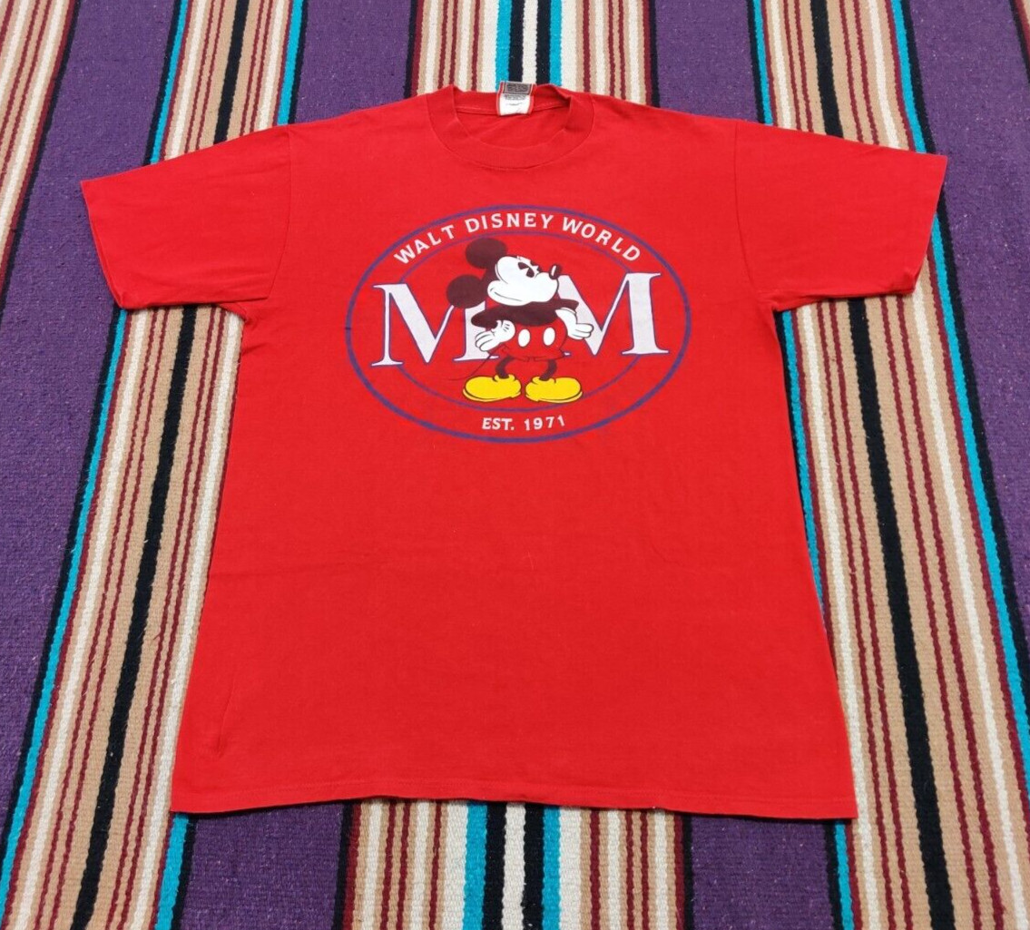Vintage 90s Disney Mickey Mouse Walt Disney World Red… - Gem