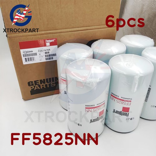 6 Pack Fleetguard FF5825NN NanoNet Fuel Filter Cummins 2017 X15 FF5686 ...