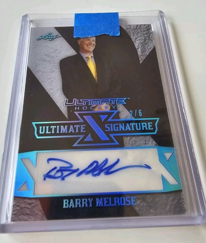 2023 Leaf Ultimate Hockey Ultimate Signature Barry Melrose AUTO /6 #UXS ...