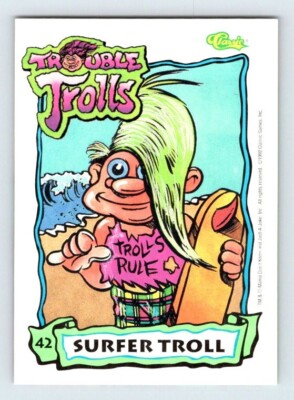 SURFER TROLL Trouble Trolls Trading Card Classic 1992 B191 | eBay