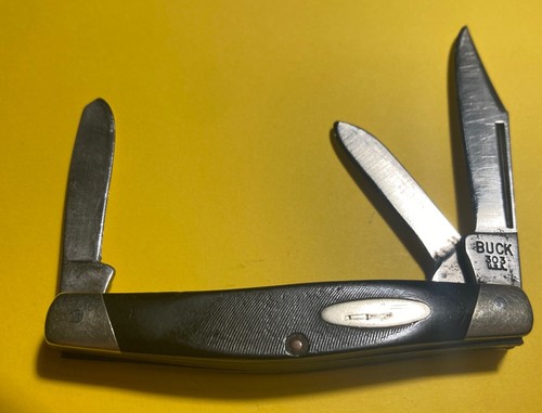 BUCK Model #303 Stockman (3) Blade 3 1/4” Black Handles Used Conditon ...