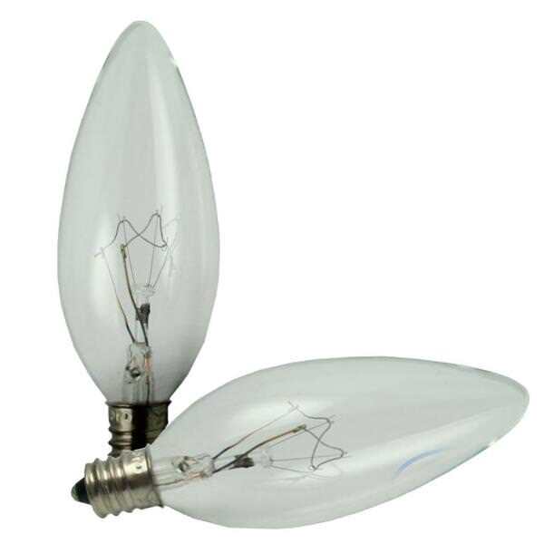 4 GE 60w Decorative B Multi Use Candelabra Base Bulbs Crystal Clear 4PK ...
