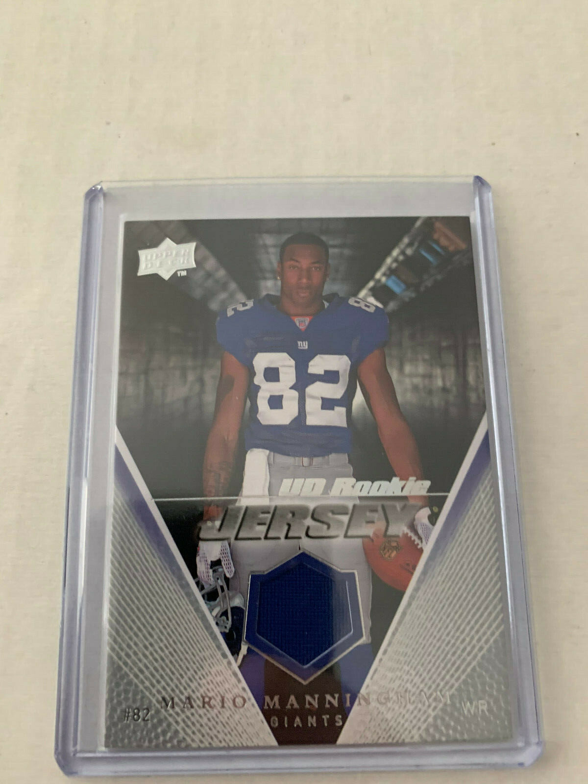Mario Manningham 2008 UD Football Rookie Jersey Card #UDRJ-MM | eBay