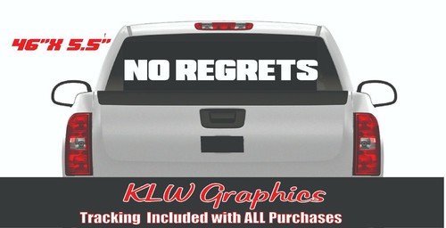 No Regrets Decal Sticker Turbo Diesel Truck Crew Cab 6.6L 6.7 JK JL JDM ...