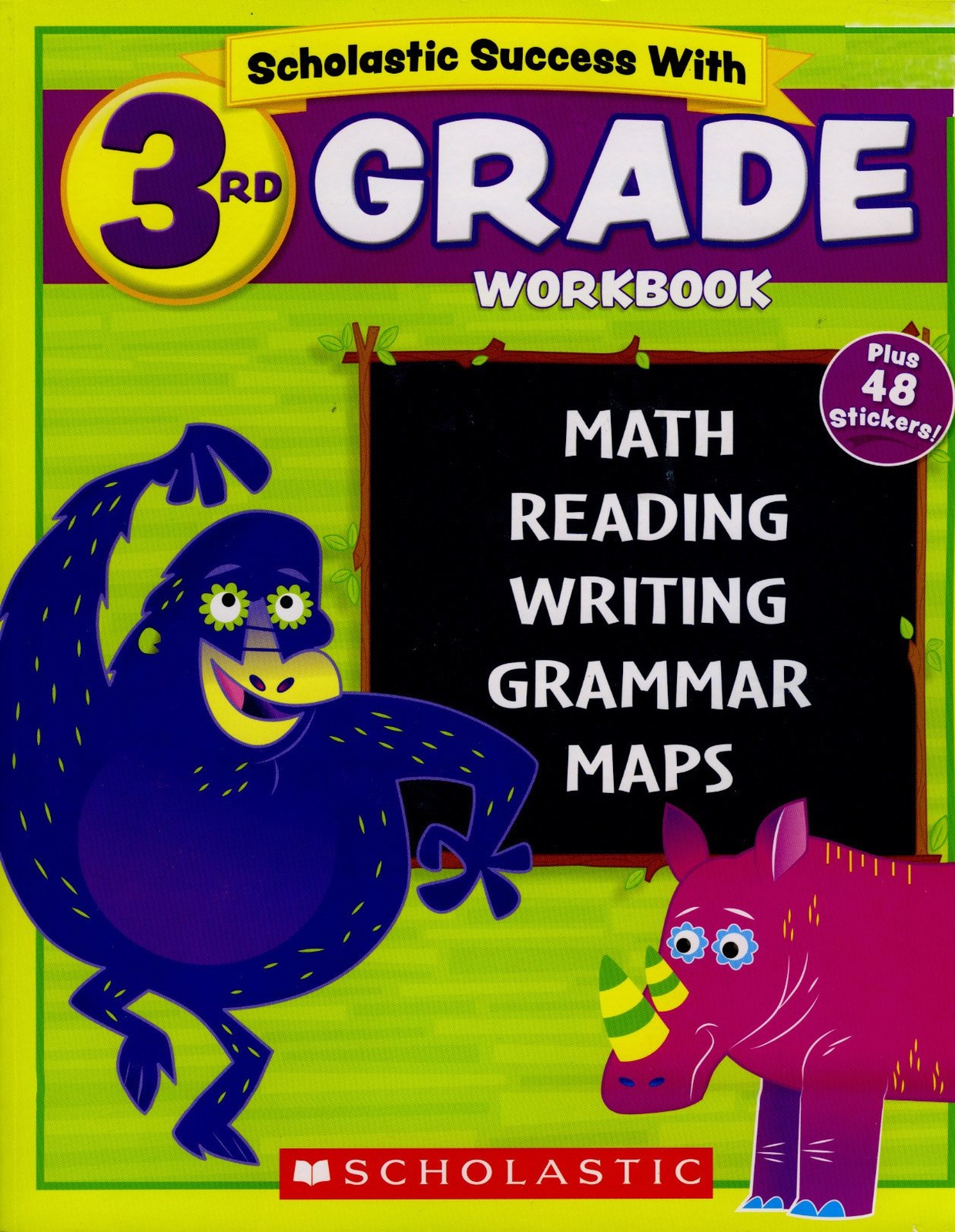 Scholastic - 3rd GRADE Workbook with Motivational Stickers | eBay